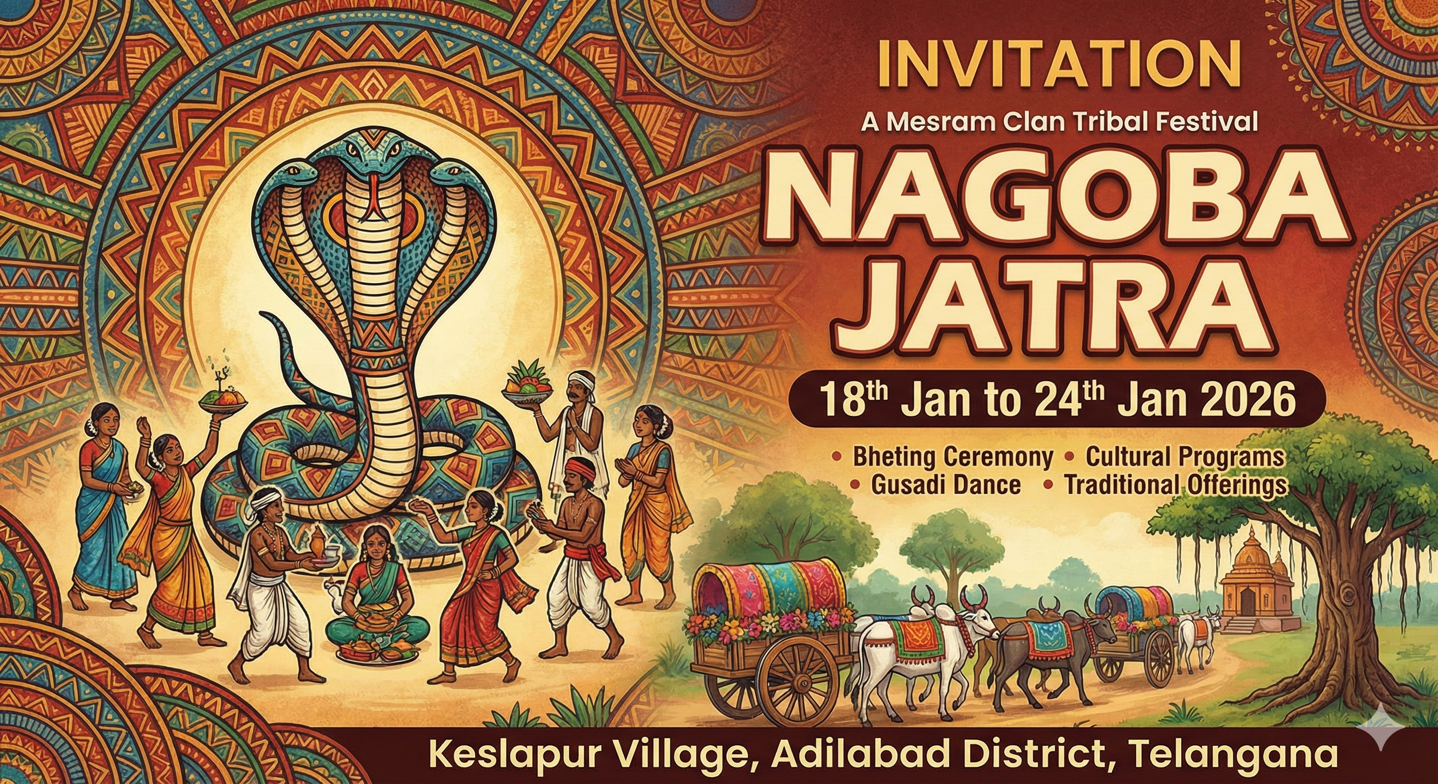 Nagoba Jatra 2026 | The Great Festival of Mesram Clan | Keslapur